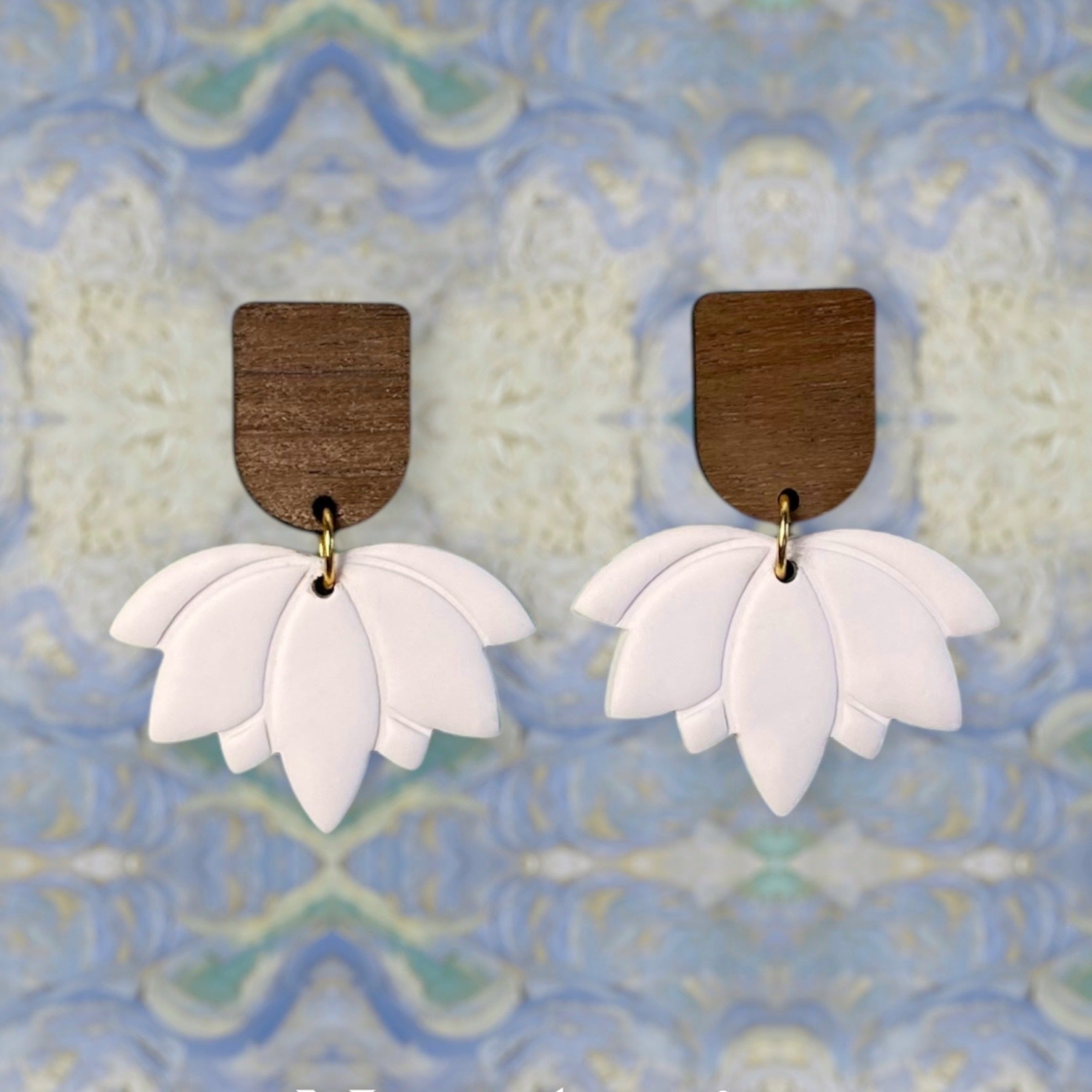 White Lotus Earrings Suncatcher Studio